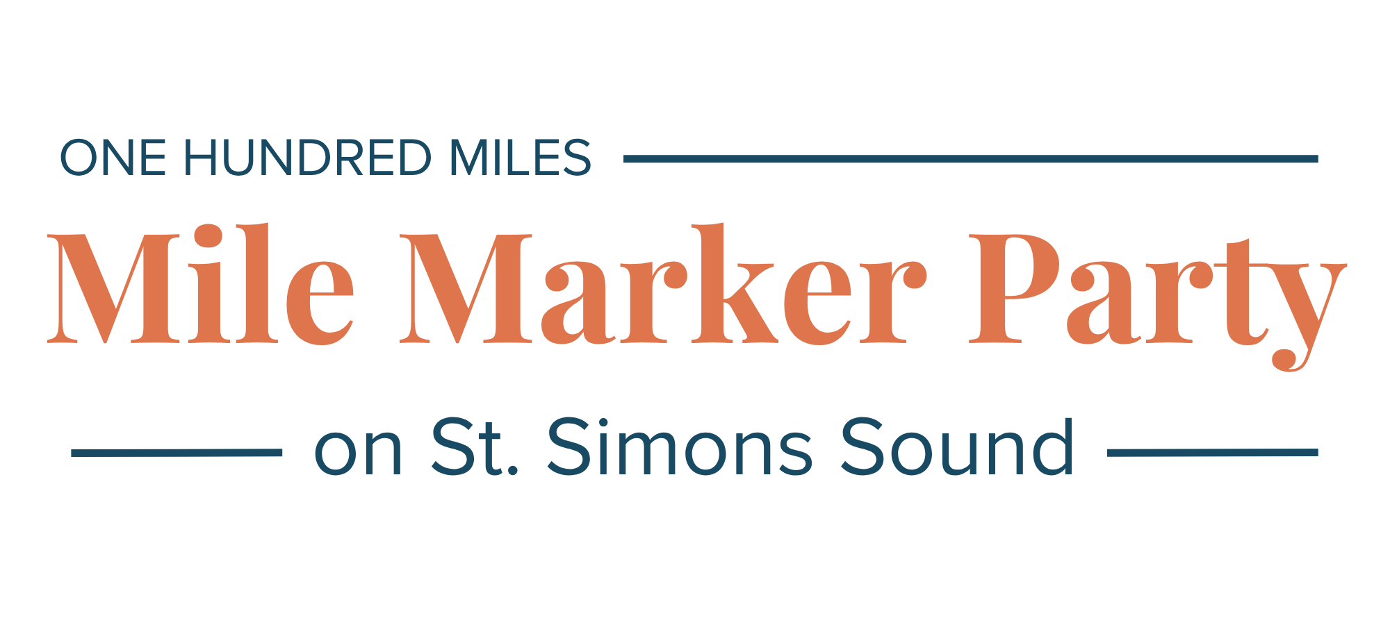 Mile Marker Party on St. Simons Sound - One Hundred Miles